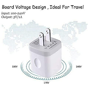 iPhone Charging Block, Charger Cube 4Pack/5W One-USB Charger Block Adapter Brick Box in Wall Plug Cube Head Outlet for iPhone 11 X SE,Samsung Glaxy A53 A13 A01 A12 A54 A20 S22 S21 S20 A71 Moto, LG