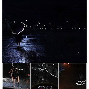 Nander Leaves Double Layer Inverted Umbrellas Reverse Folding Umbrella Windproof UV Protection Straight Umbrella Inside Out Upside Down for Car Rain Outdoor with C-Shaped Handle