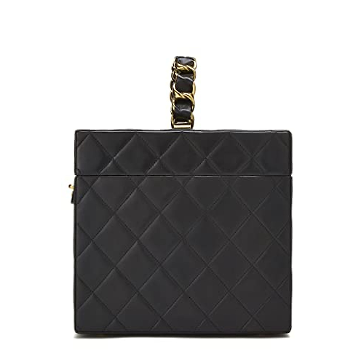 CHANEL, Pre-Loved Black Quilted Lambskin Vanity Large, Black