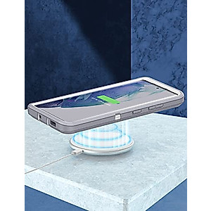 MXX Case Compatible with Galaxy S21 Ultra, 3-Layer Super Full Heavy Duty Body Bumper Cover/Shock Protection/Dust Proof, Designed for Samsung Galaxy S21 Ultra 5g (6.8 Inch) 2021 - (Gray/White)