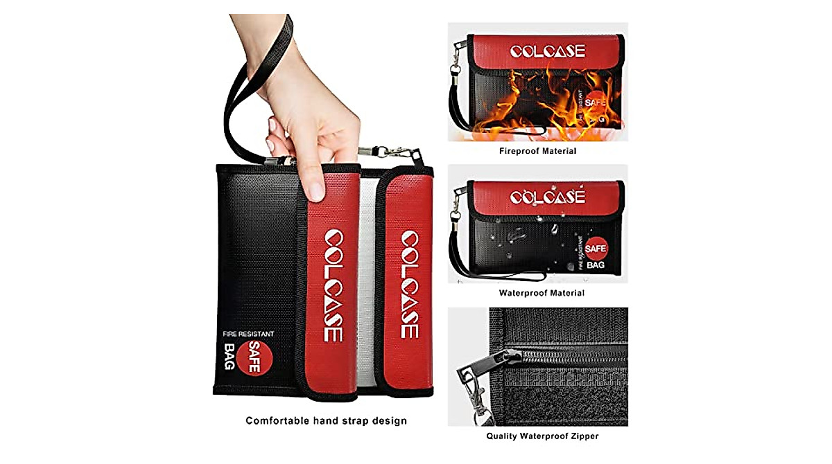 Fireproof Waterproof Money Bag - Secure Cash & Valuables