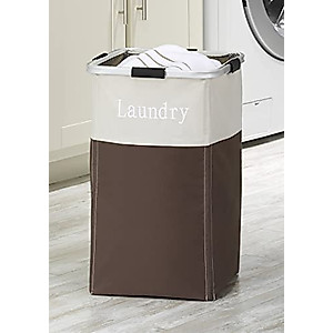 Whitmor Easycare Square Hamper Java