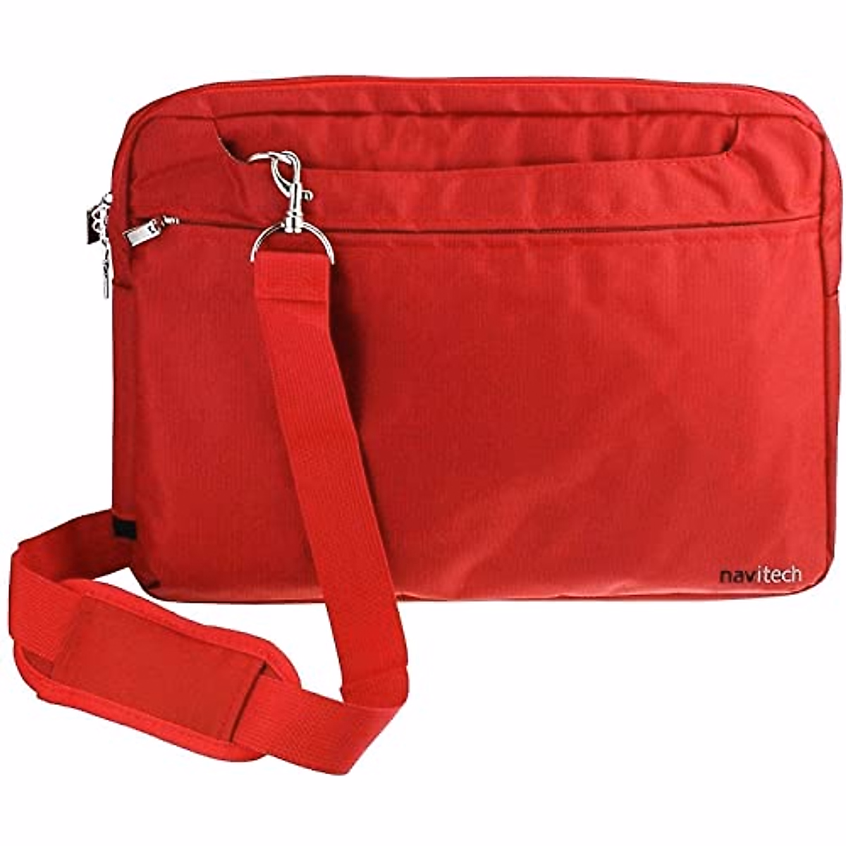 Navitech Red Sleek Water Resistant Travel Bag - Compatible with SUNPIN 9.5" Portable DVD Player