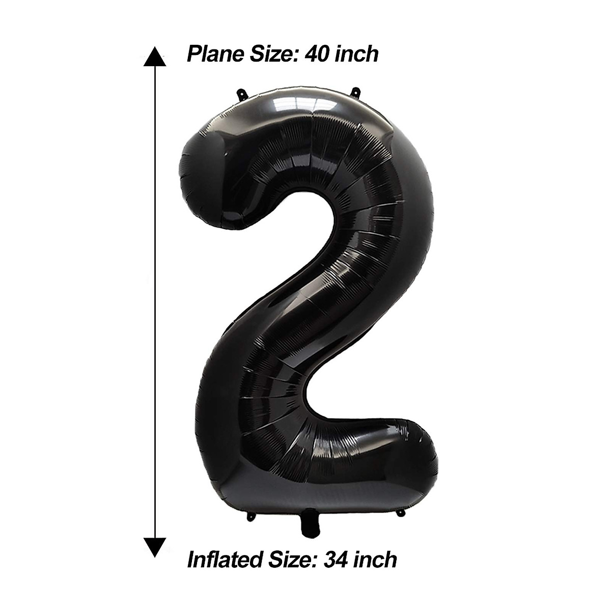 AULE 40 Inch Large 23 Balloon Numbers Black, Big Foil Number Balloons, Giant Helium Happy 23th Birthday Party Decorations for Man and Women, Huge Mylar Anniversary Party Supplies