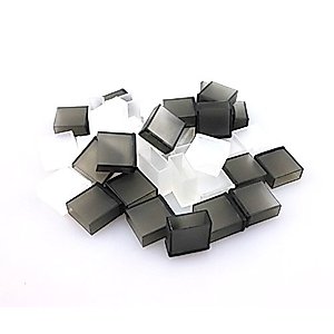 HONBAY 40pcs Semitransparent Black and Clear Plastic USB Male Anti-Dust Plug Stopper Cap Cover