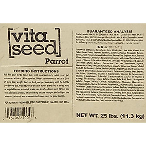 Higgins 466145 Vita Seed Parrot Food For Birds, 25-Pound