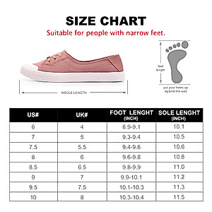 Harvest Land Womens Canvas Low Top Sneakers Slip on Shoes for Women Fashion Walking Sneakers Pink8.5