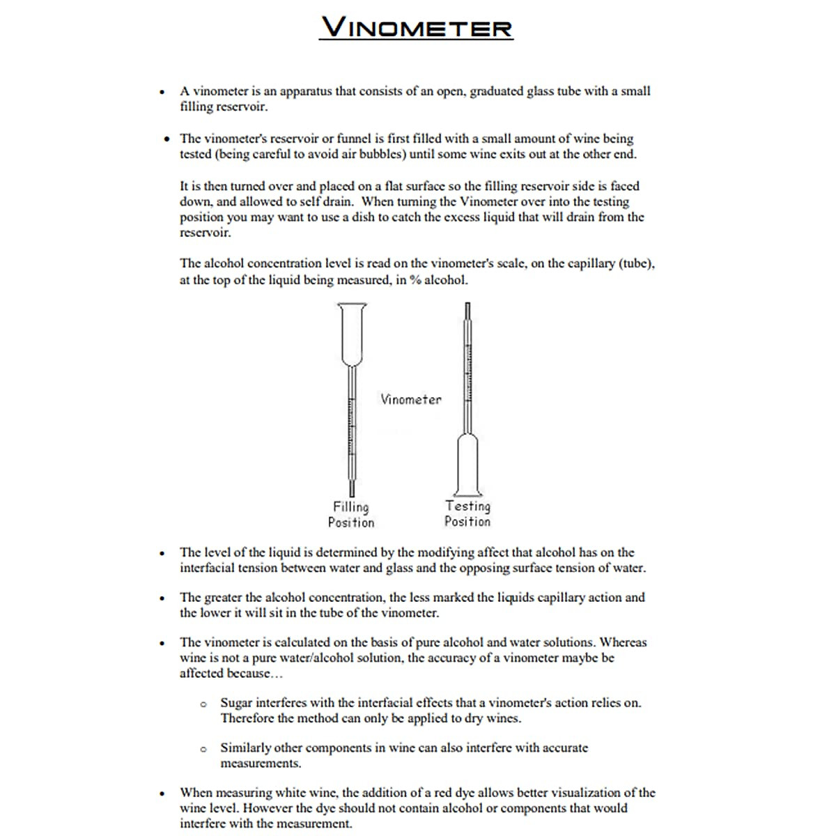 Vinometer for Wine, 0-25% Alcohol Meter Tester for Measuring The Percentage of Alcohol in Wine