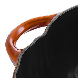 STAUB Cast Iron 3.5 Qt Pumpkin Dutch Oven, Cocotte, Burnt Orange, Made in France