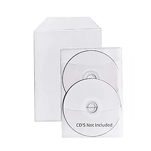 50 Clear CPP Plastic DVD Sleeves with Flap for 14mm DVD Box Awork & 2 disc Non-Woven sleeves By StarTechDeals