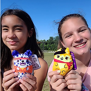 Dogs vs Squirls - Zoey & Riley - 2-Pack - 4" Amazon Exclusive Squishy Bean Filled Plushies! - Collect These as Stocking Stuffers, Fidget Toys, or Sensory Toys - Great for Kids, Boys, & Girls!