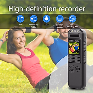 Body Camera, Police Body Cam Video HD 1080P, 256G Max Memory, Upgrade Rotate Wearable Clip for Law Enforcement,Security,Guard,Home,Outdoor,Travel,Camping,Cycling, Built-in 64G Card with Night Vision