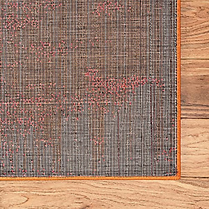 Unique Loom Metro Collection Contemporary Abstract Bright Warm Candle Light Area Rug, 5 ft x 8 ft, Orange/Yellow