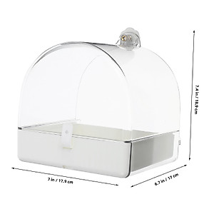 BESPORTBLE Parrot Bath Tub Birdie Convenient Bird Bathtub Reusable Bird Bathtub Bird Bath Cube Birds Supply Parrot Bath Basin Parrot Cage Bathtub Pet Bird Bathtub Bird Bathing Basin Abs White