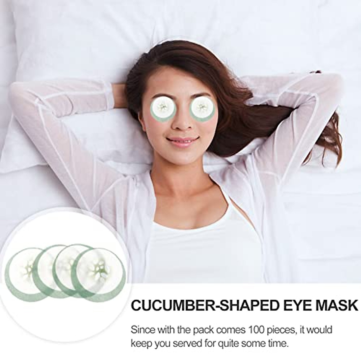 Uonlytech 100pcs Disposable Eye Pads Cucumber Eye Pads Skin Care Eye for Reduce Dark Circles