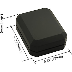 The Jewellery Pak LED Black Necklace Box Luxury Octagonal Design LED Pendant Jewelry Gift Box LED Necklace Jewelry Gift Box with Light for Men for Women Box Dimension 2.83〞(W)*3〞(D)*2.17〞(H)