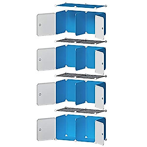 YOZO Cube Storage Organzier Portable Closet Wardrobe Bedroom Dresser (28x14x56 inches) Portable Closet Cube Shelf Armoire Pantry Cabinet, 8 Cubes, Pink