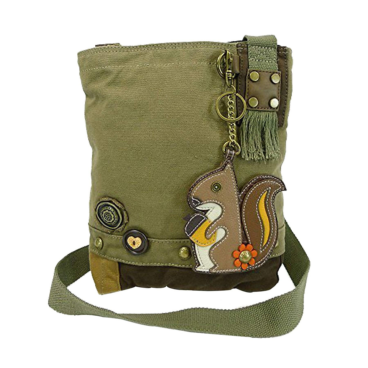 Patch Crossbody Bag-Squirrel(Olive)