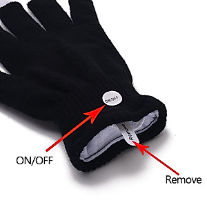 XISFORX 7 colors light show LED Gloves Rave Light Finger Lighting Flashing Glow Mittens(fingertip)