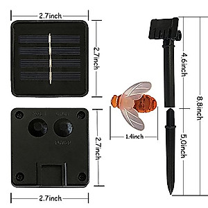 SEMILITS Solar String Lights 20LED Outdoor Waterproof Simulation Honey Bees Decor for Garden Xmas Decorations Warm White
