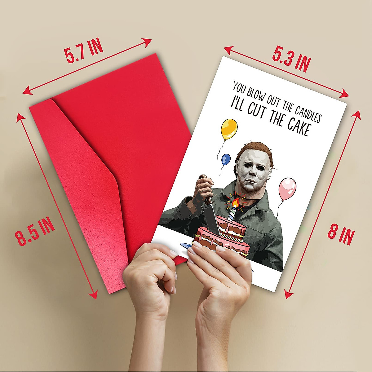 Michael Myers Birthday Card, Funny Birthday Card for Men, Horror Bday Card, Birthday Gift for Anyone