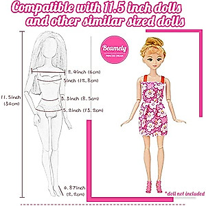 32 Pcs Doll Clothes Outfit for Doll, 11.5 Inch Doll Accessories Collection with 16 Dresses+6 Jewelry Accessories+10 Shoes(Random Style), for Doll Loving Girls Birthday