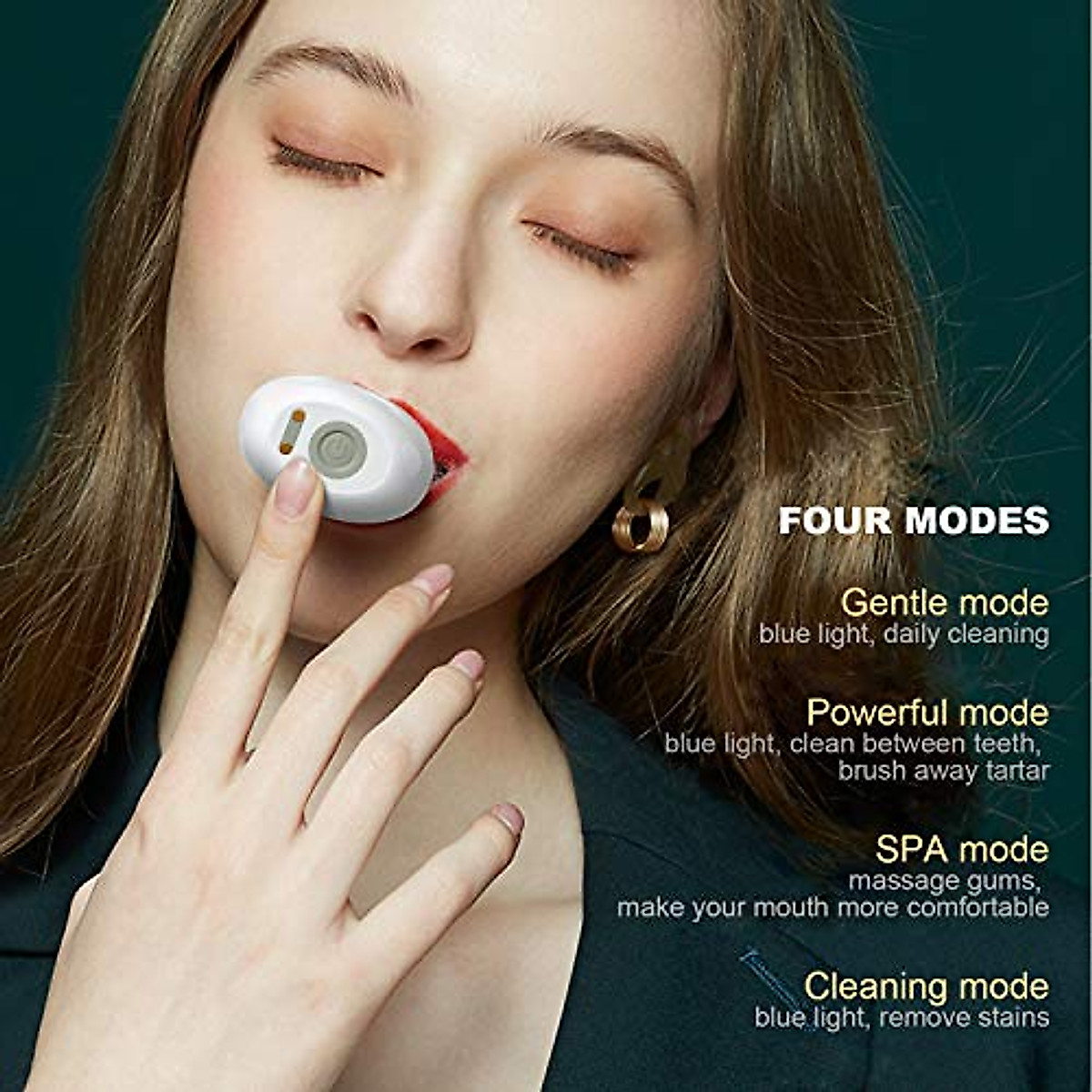 Sunartec Electric Toothbrushes 2023 Newly Generation Sonic U-Shaped Toothbrushes Teeth Whitening Kit Gel for Adults Portable Purplr-Light Cleaning and Air-Drying Powerful Charger IPX7