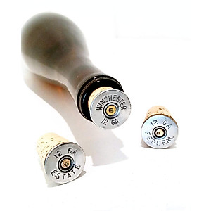 Bottle Stopper Corks Silver tone Bullet Shotgun Shells Party Barware Household Gift