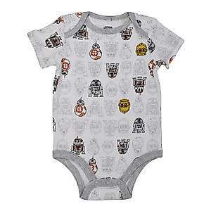 STAR WARS Baby Boys 5 Pack Bodysuits Darth Vader Chewbacca Storm Trooper 6-9 Months