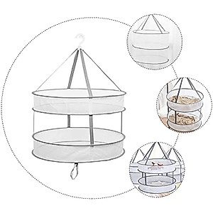 BESPORTBLE Collapsible Mesh Basket Dryer Net Hanging Mesh Organizer Basket Folding Hanging Dryer for Sweater Socks Towels Underwear Bras 61cm