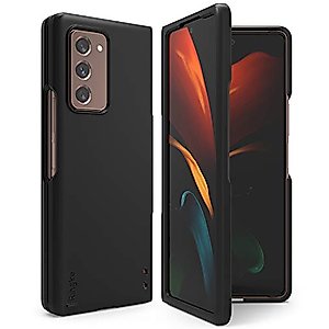 Ringke Slim Compatible with Samsung Galaxy Z Fold 2 Case, Hard Solid PC Back Lightweight Shockproof Full Protective Cover for Z Fold2 - Black