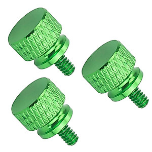 YATENG 10-pcs Anodized Aluminum Computer Case Thumbscrews (6-32 Thread) for Computer Cover/Power Supply/PCI Slots/Hard Drives DIY Personality Modification & beautification (Green)