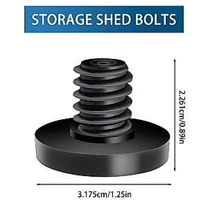 8 Pcs Storage Shed Bolts for Suncast/Craftsmen Resin Storage Shed Replacement Bolts (Black)