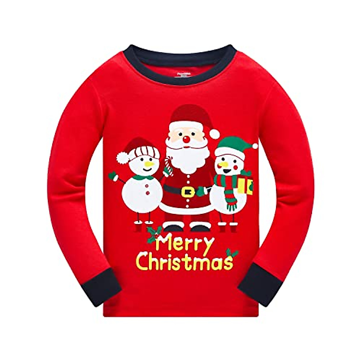 Akyzic Little Boys Girls Merry Christmas Pajamas Sets for Baby Boys Santa Claus Snowman Sleepwear Kids Toddler Boys Long Sleeve Winter PJS Clothes snowman1-6562-4T