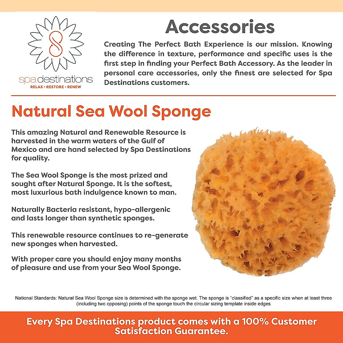 Facial Sea Wool Sponge 2-3" (3) Pack by Spa Destinations