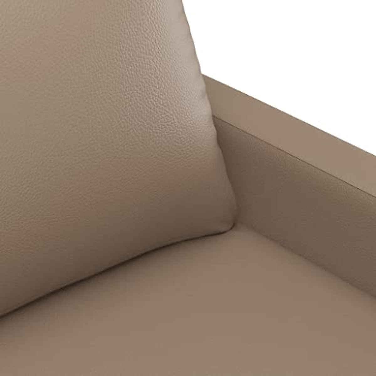 GOLINPEILO Modern Loveseat Sofa Couch 2-Seater Sofa, Small Upholstered Sofa for Bedroom, Apartment, Office,Small Spaces, Cappuccino 54.3"x30.3"x31.5" Faux Leather -AA