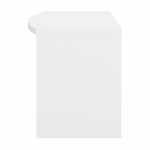 Bush Business Furniture Echo Bow Front Desk, 60W, Pure White and Modern Gray