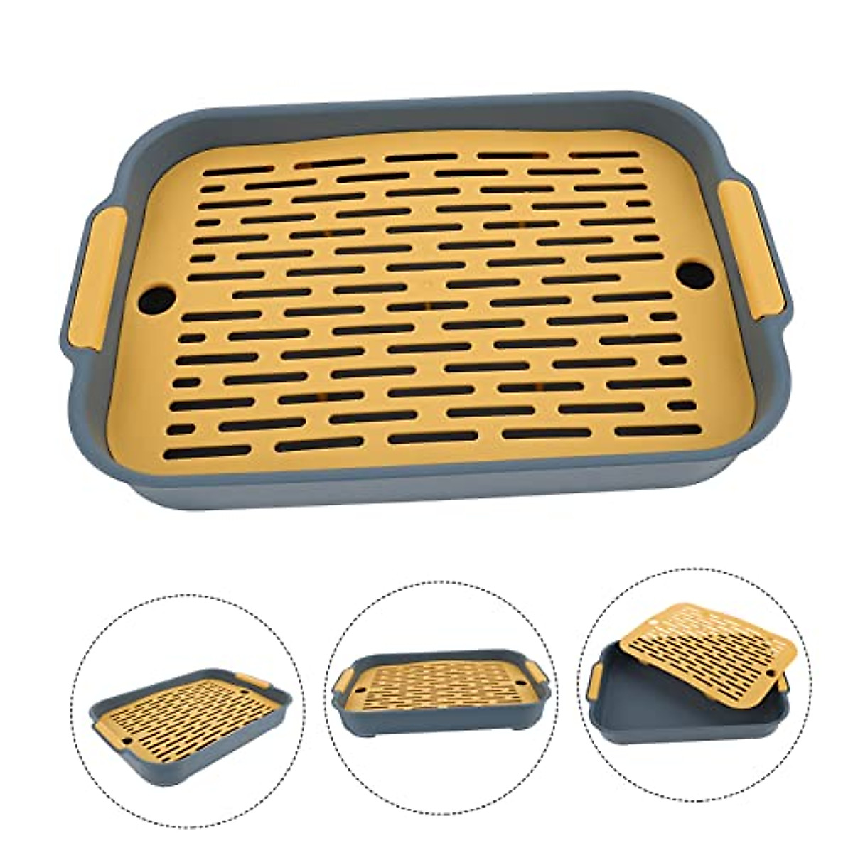 POPETPOP 2pcs Box Rabbit Toilet Outdoor Litter Box Square Serving Tray Litter Box for Large Cat Pet Pan Bedding Box Potty Trainer Corner Litter Box Rabbit Litter Tray Plastic Bunny Potty Pp