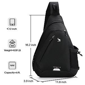 Kimlee OIWAS One Strap Backpack for Men Single Strap Backpack Sling Bag Crossbody Shoulder Daypack for Boys Women