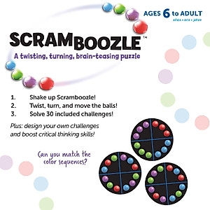 Learning Resources Scramboozle Puzzle Ball - 3D Brain Teasers and Puzzle Games for Kids and Adults, Puzzle Sort Ball Game, Easter Basket Stuffers For Teens, Ages 6+