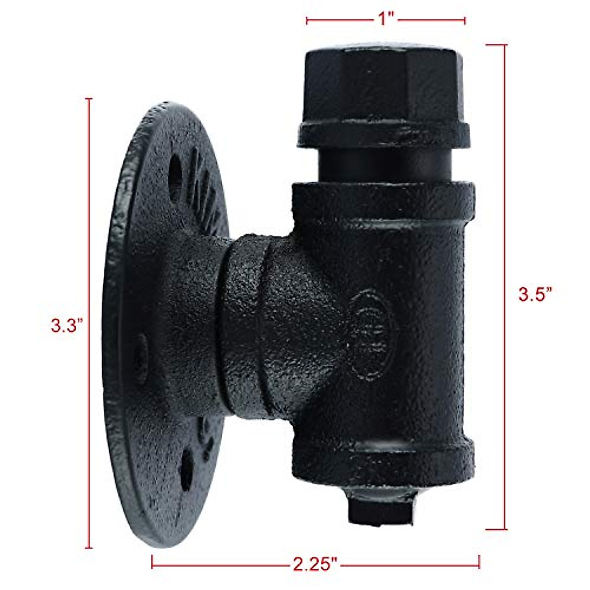 Homend Black Wall Mounted Towel Hooks,Rustic Robe and Towel Racks for Bathrooms,Heavy Duty DIY Style,Chic Industrial Iron Pipe with Electroplated Black Finish,Mounting Hardware Included