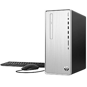 HP 2022 Pavilion Desktop, 11th Gen Intel Core i7-11700F 8-Core Processor, AMD Radeon RX 550 Graphics, 64GB RAM, 2TB SSD + 8TB HDD, DVD, HDMI, DisplayPort, DVI, Wi-Fi, Windows 11 Home, Silver