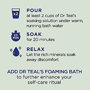 Dr Teal's Salt Soak with Pure Epsom Salt, Relax & Relief with Eucalyptus & Spearmint, 3 lbs