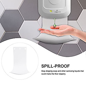 Cabilock 1pc Plastic Water Tray Soap Dispenser Wall Mounted Spray Under Dispenser Trays Soap Catcher Tray Soap Catch Tray Hand Dispenser Drip Tray Mist White Handwashing Fluid Gel