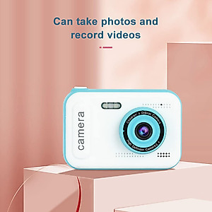 Namolit 1080P Mini Kids Digital Camera Digital Video Camera for Kids Dual Lens 2.4 Inch IPS Screen Built-in Battery Cute Photo Frames Interesting Games with Neck Strap Birthday