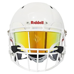 Clear Gold Football Visor, Football Helmet Visor for Adults&Youth, Eye Shield Visor with Football Visor Clips, Easy Install Football Visors for Helmet Football Protection Gear