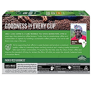 Green Mountain Coffee Roasters Breakfast Blend Single-Serve Keurig K-Cup Pods, Light Roast Coffee, 12 Count