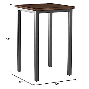 Home Styles Cabin Creek Bistro Table, Constructed from Hardwood Solids with a Chestnut Distressed Finish