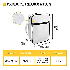 COEQINE Bible Case Bible Cover Zipper Pencil Bag Bible Bag Bible Holder Gift for Women Men,Print Cute Cat Black