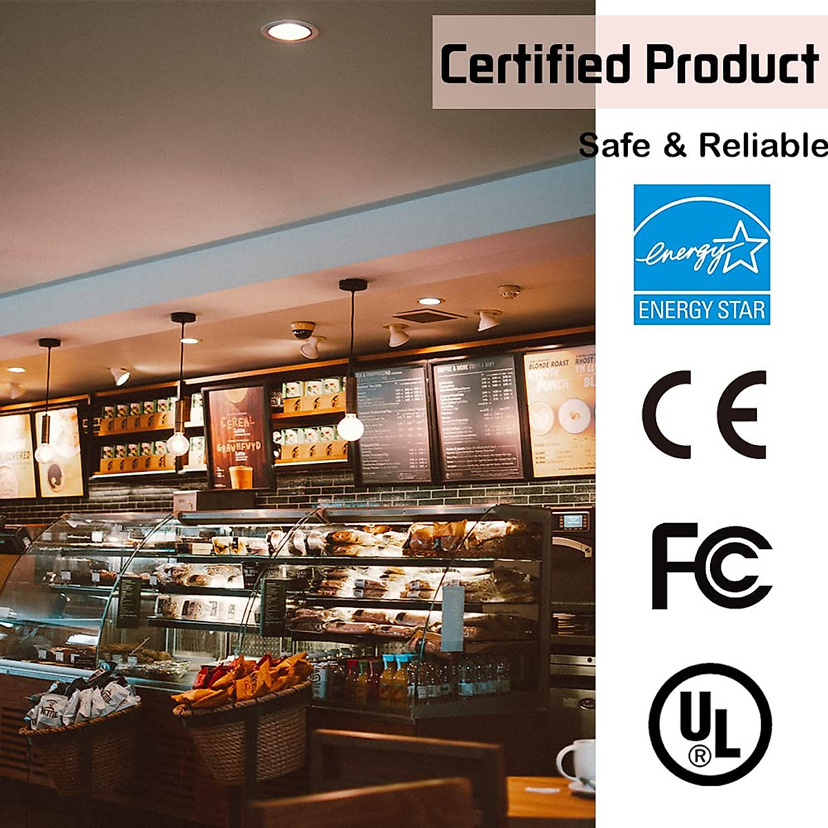 Geminilite GU10 LED Bulbs Non-Dimmable, 3000K Warm Light Replacement for Recessed Track Lighting, 5W GU10 Bulb with 38° Spotlight for Kitchen, Range Hood, Living Room, 6 Pack 120V